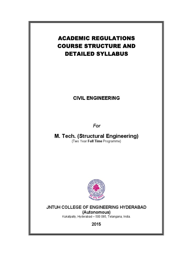 M.Tech Structural Engineering Syllabus 2015 | PDF | Concrete | Stress ...