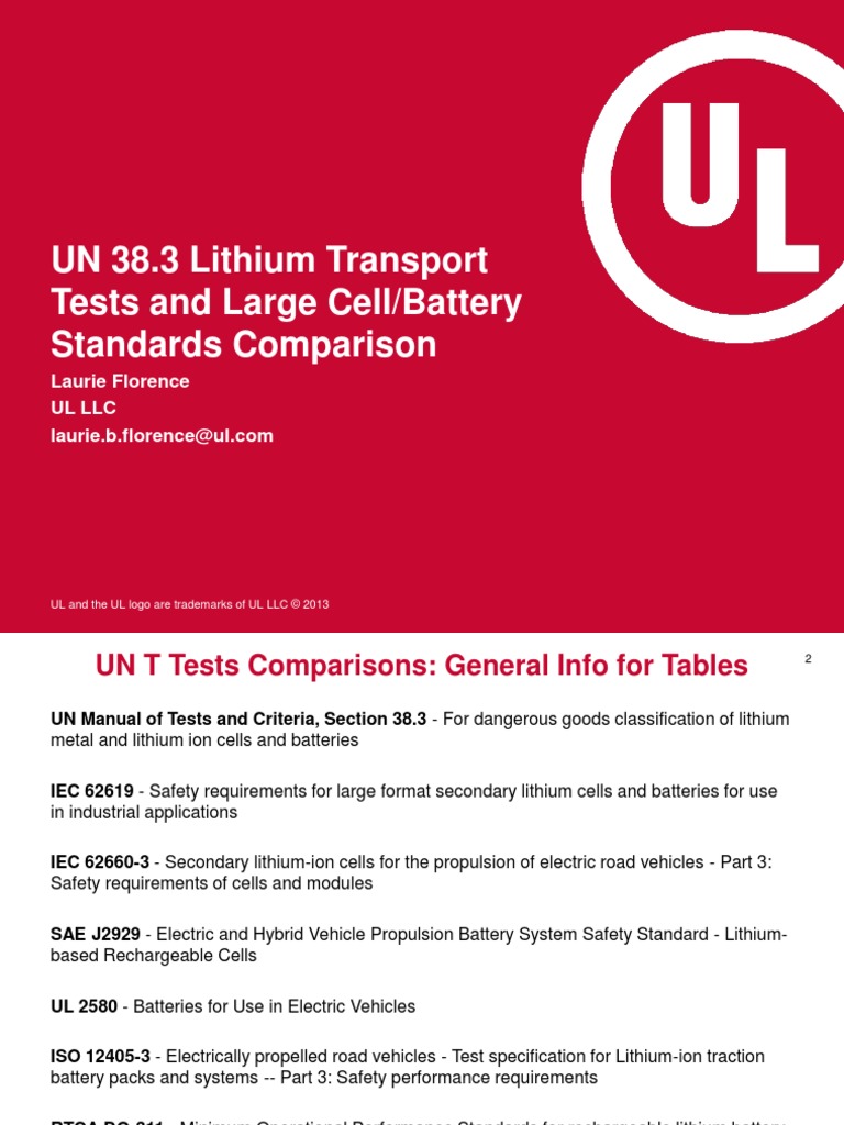 UL Test Comparison Saft Input On DO Revised IEC 62660r | PDF | Lithium ...