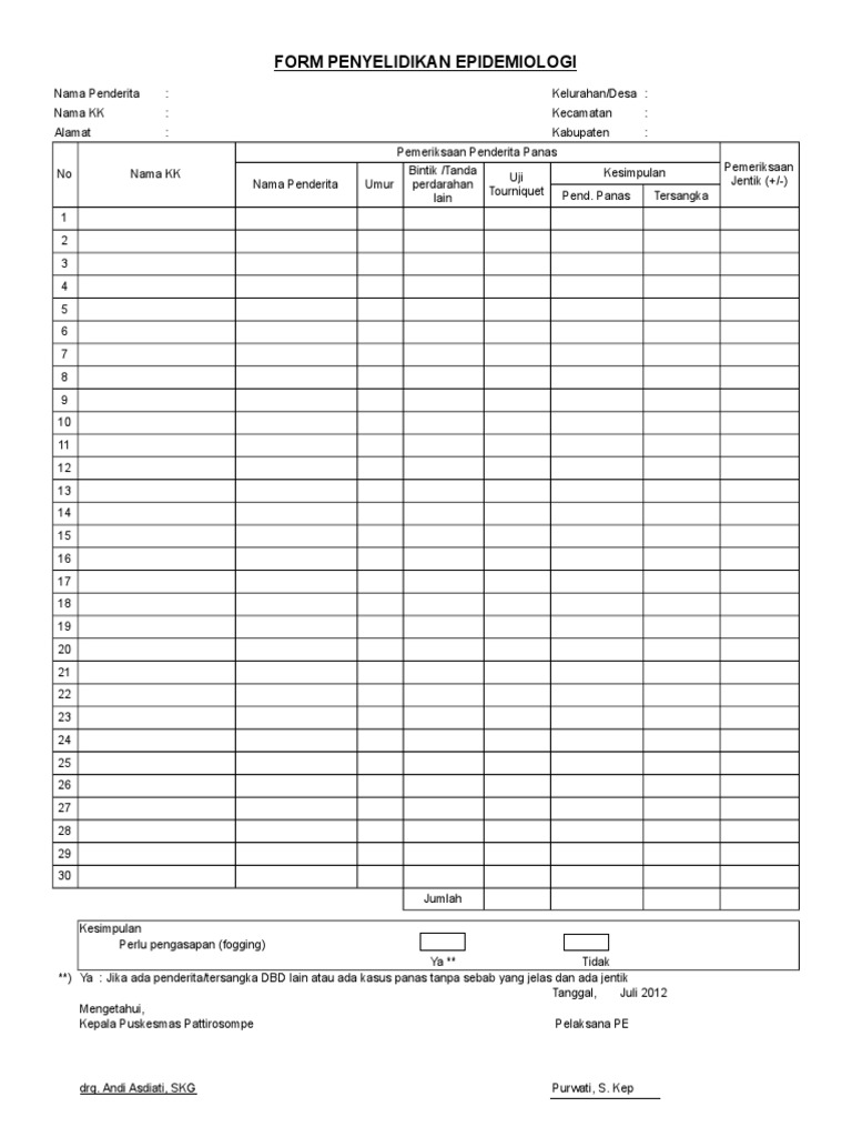 Form Pe & Kdrs DBD | PDF
