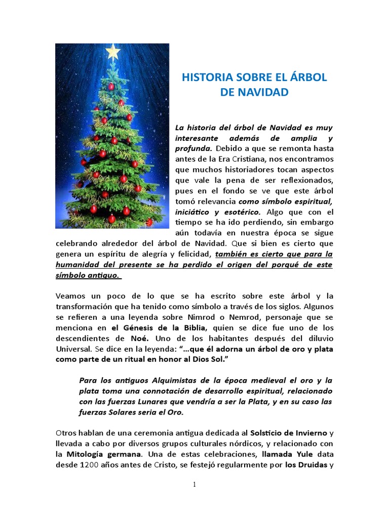 Historia del Árbol de Navidad | PDF | Navidad | Teatro