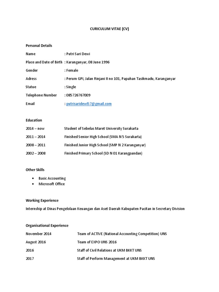 Curiculum Vitae | PDF