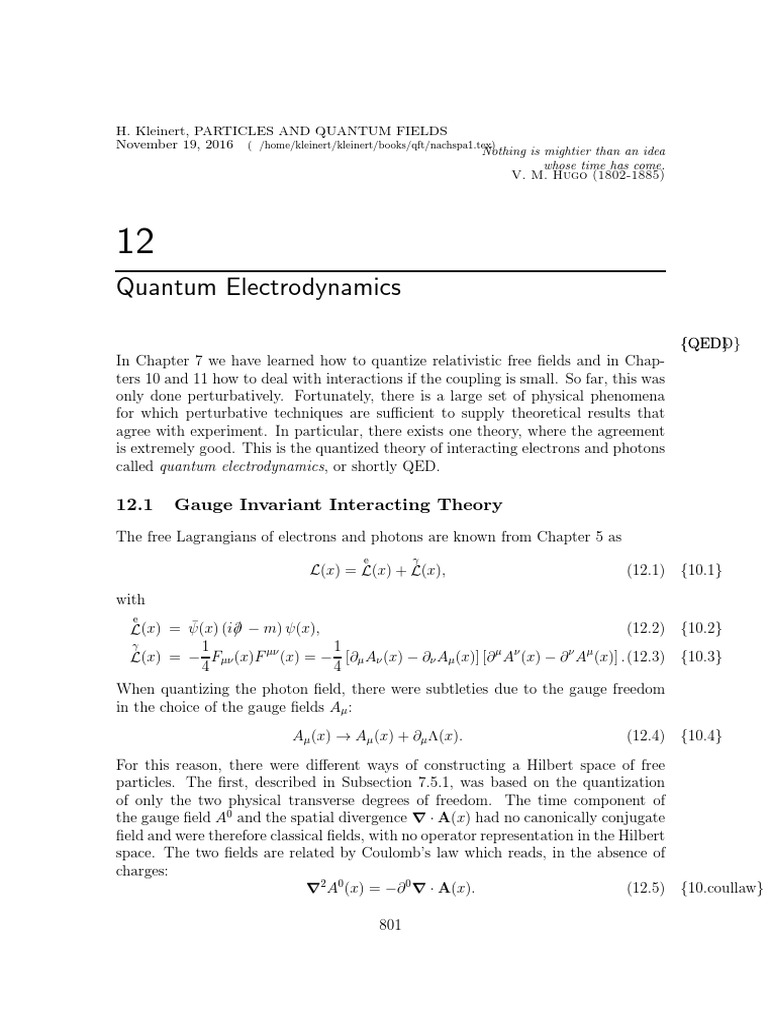 QED Chapter 11 | PDF | Gauge Theory | Field (Physics)