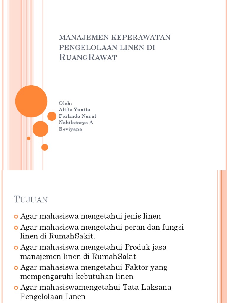 Manajemen Keperawatan Linen | PDF