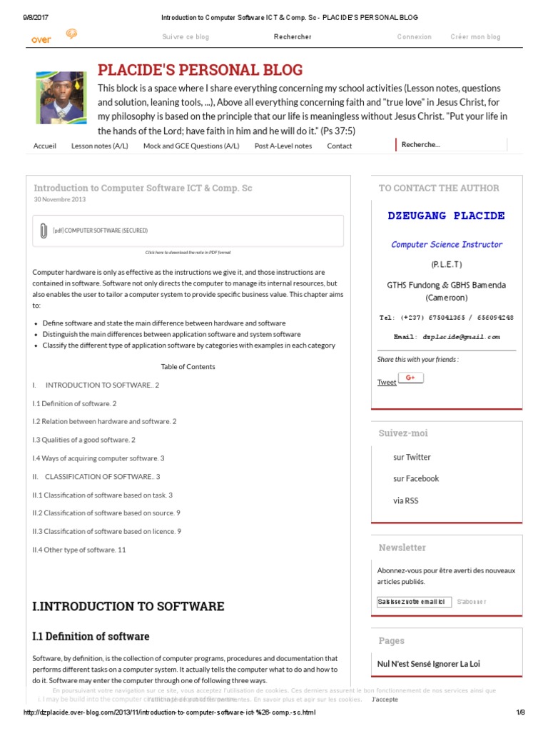 Introduction To Computer Software ICT & Comp | PDF | Operating System ...