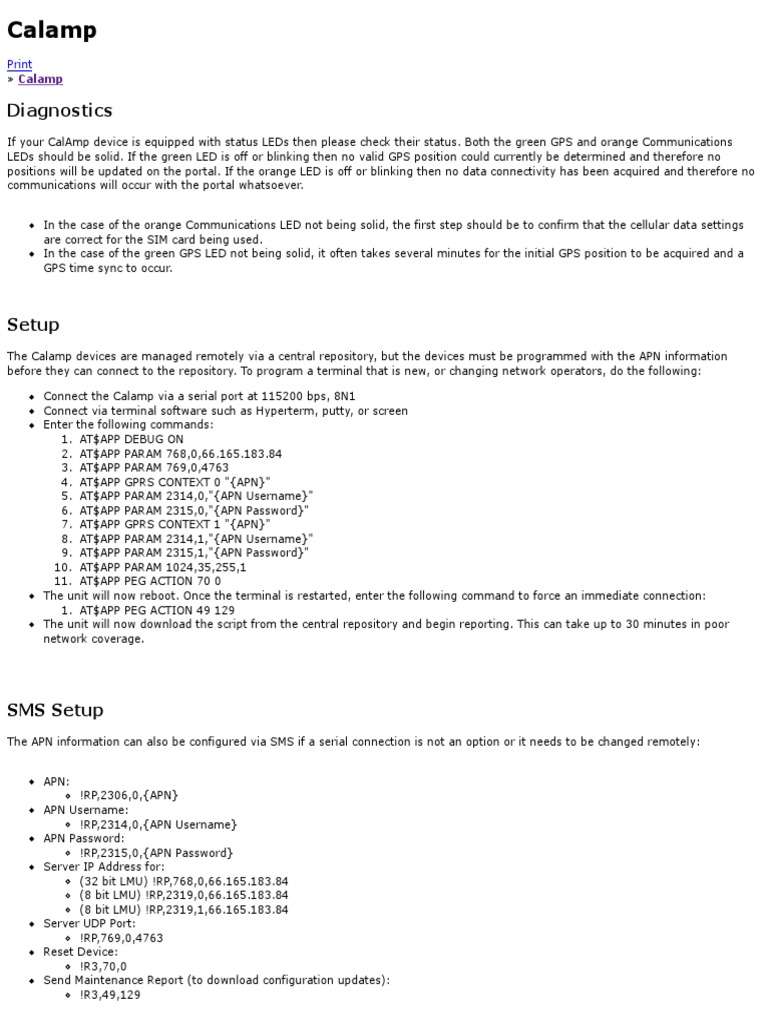 Calamp - The Tracking Wiki | PDF | Analog To Digital Converter | Input ...