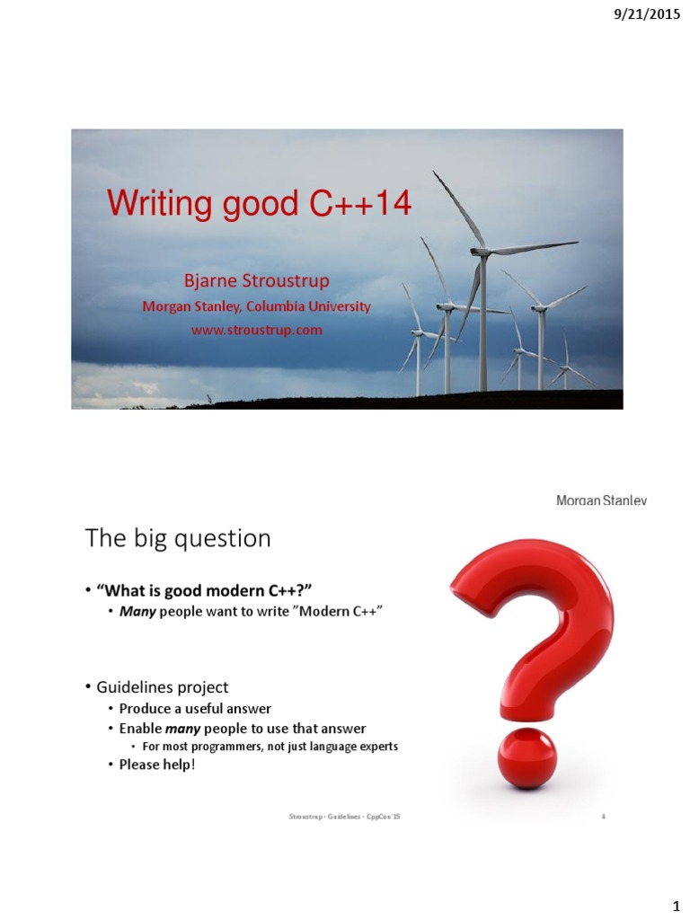 Stroustrup Cppcon 2015 Keynote Pdf Pointer Computer Programming C 