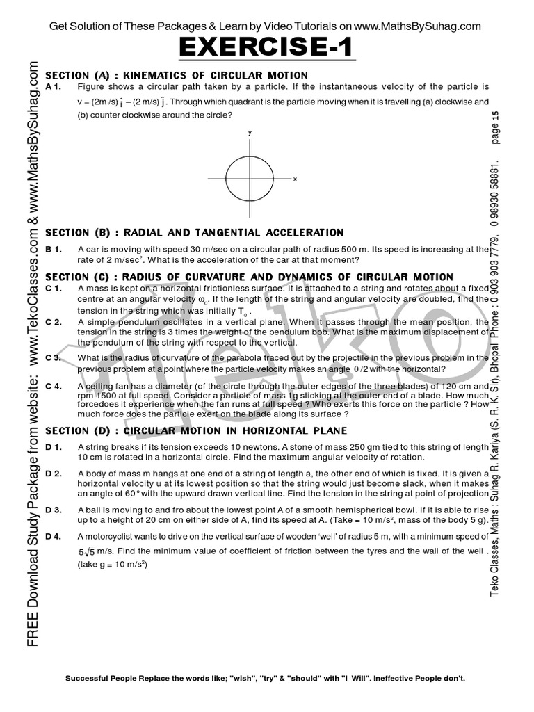 Circular Motion Type 2 PART 2 of 2 ENG | PDF | Acceleration | Rotation Around A Fixed Axis