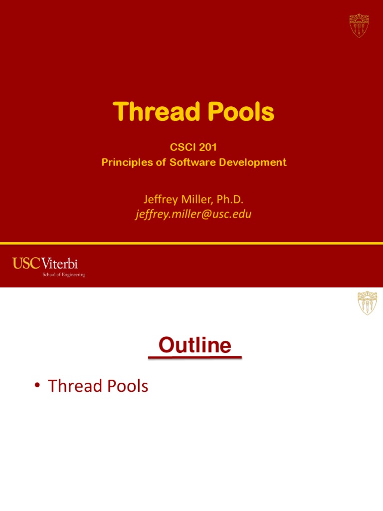 Thread Pools: Jeffrey Miller, PH.D | PDF | Thread (Computing) | Operating System Technology