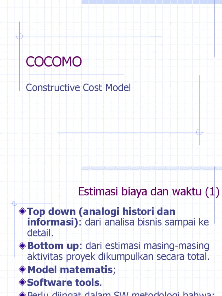 COCOMO | PDF | Komputer