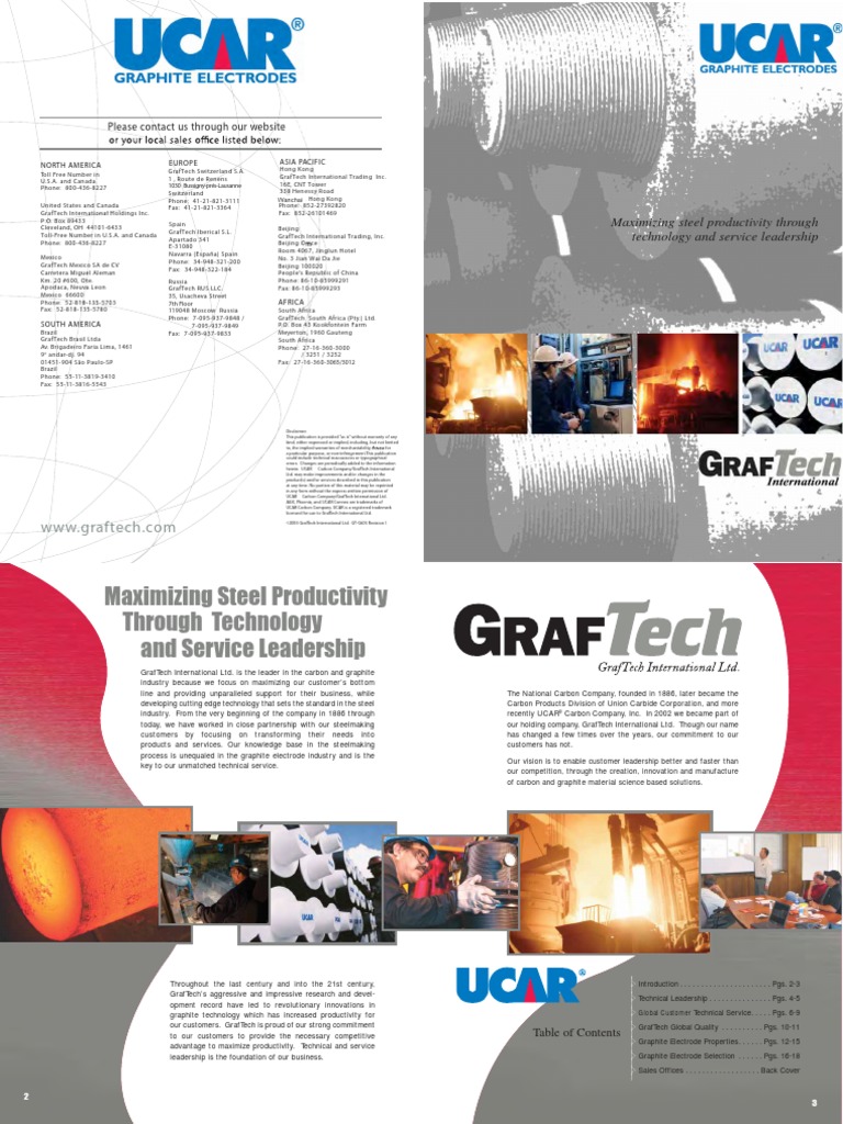 UCAR Graphite Electrodes Brochure Web | PDF | Thermal Expansion | Graphite