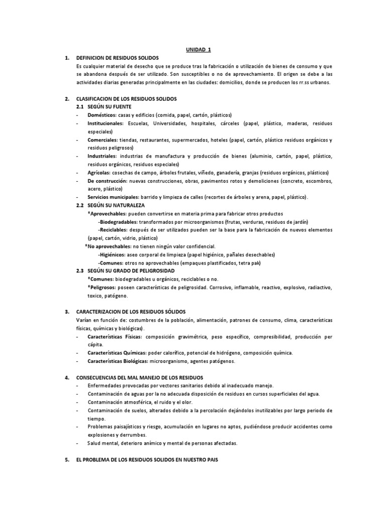 Examen Residuos | PDF | Vertedero | Residuos