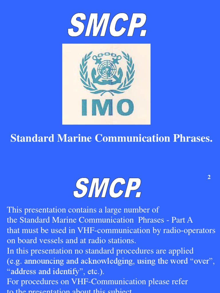 74-VHF-SMCP | Maritime Pilot | Anchor