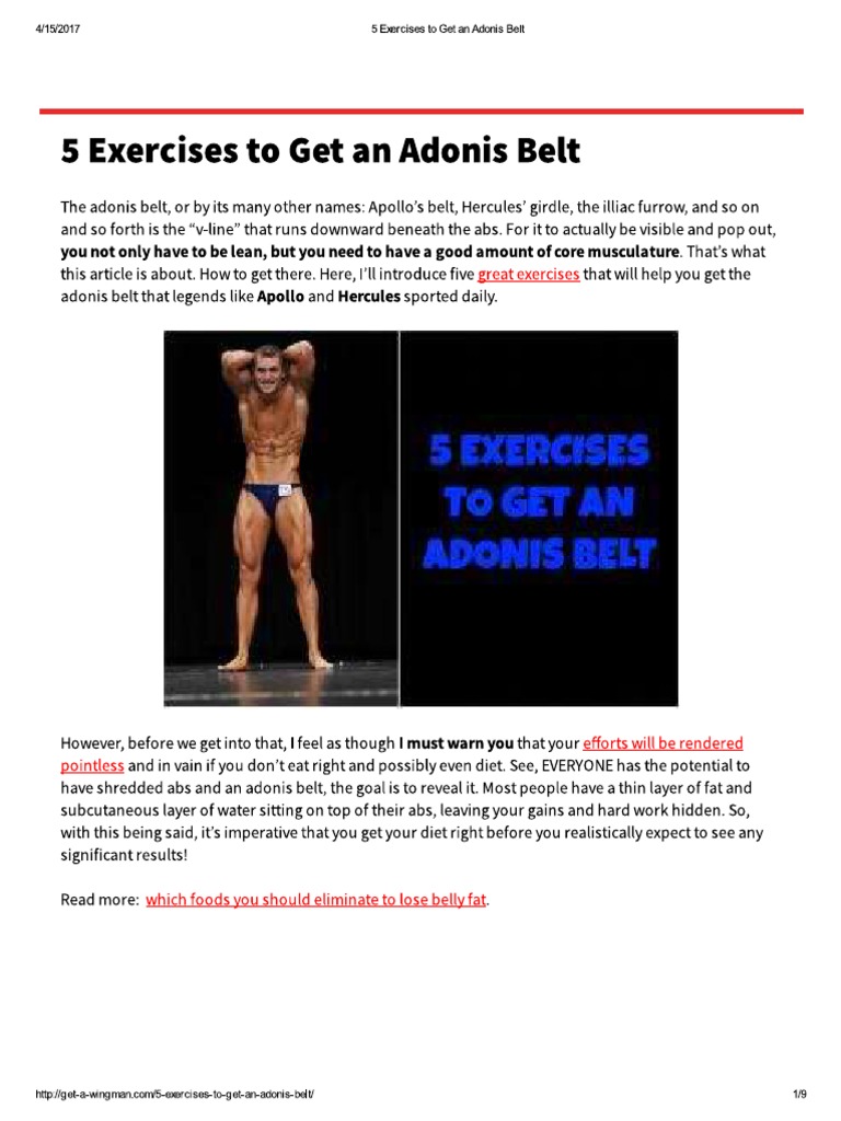 Adonis Belt | PDF
