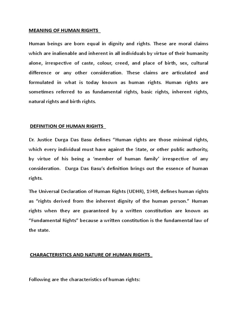 Human Rights Notes New | PDF | Natural And Legal Rights | Human Rights