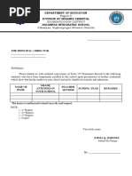 Form 137 Request Letter | PDF