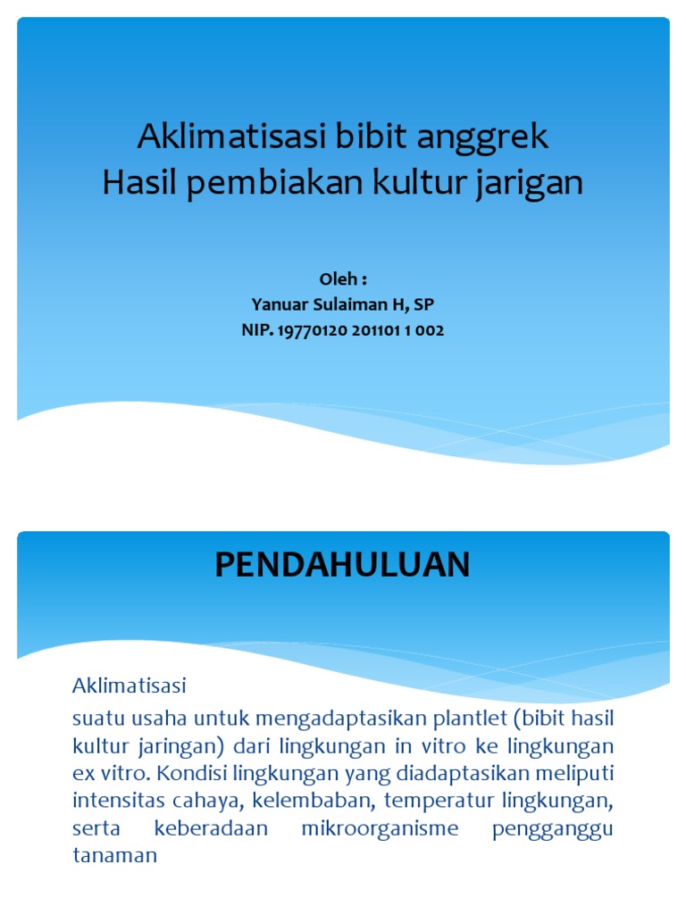 Aklimatisasi Anggrek | PDF