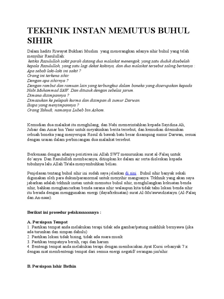 Tekhnik Instan Memutus Buhul Sihir | PDF