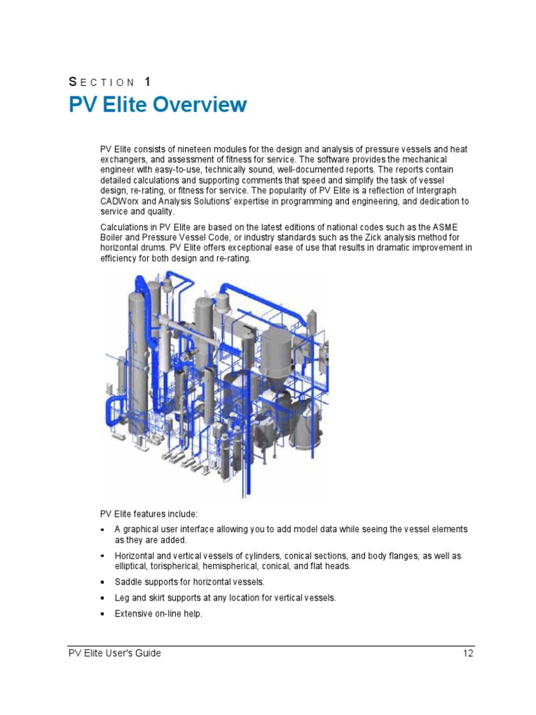 PV Elite Overview | PDF | Structural Load | Stress (Mechanics)