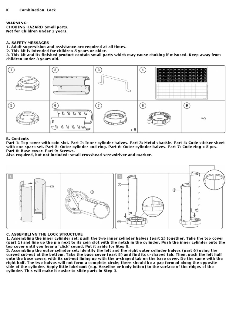 4m Kidslabs Lock Combination | PDF | Lock (Security Device)