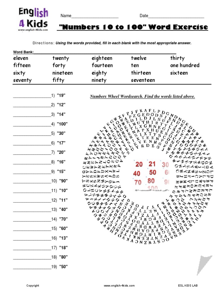 Numbers Exercise PDF | PDF