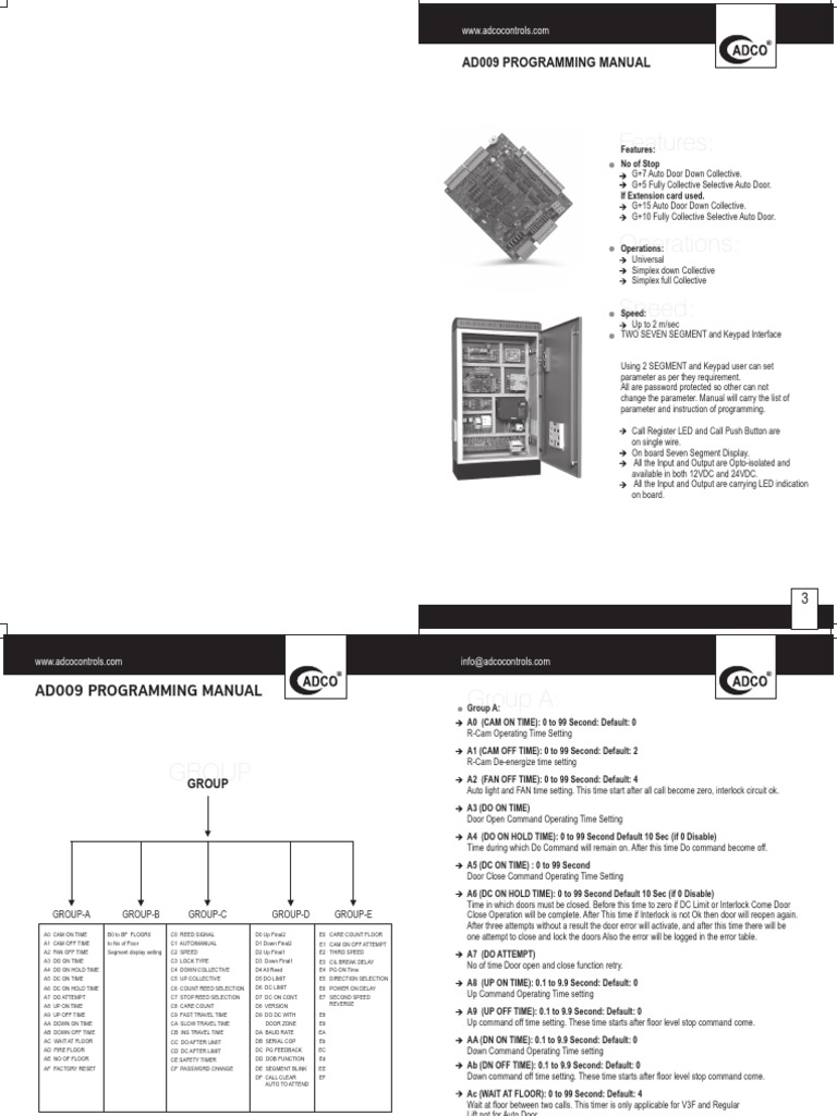 Support AD009 Manual | PDF | Relay | Manufactured Goods