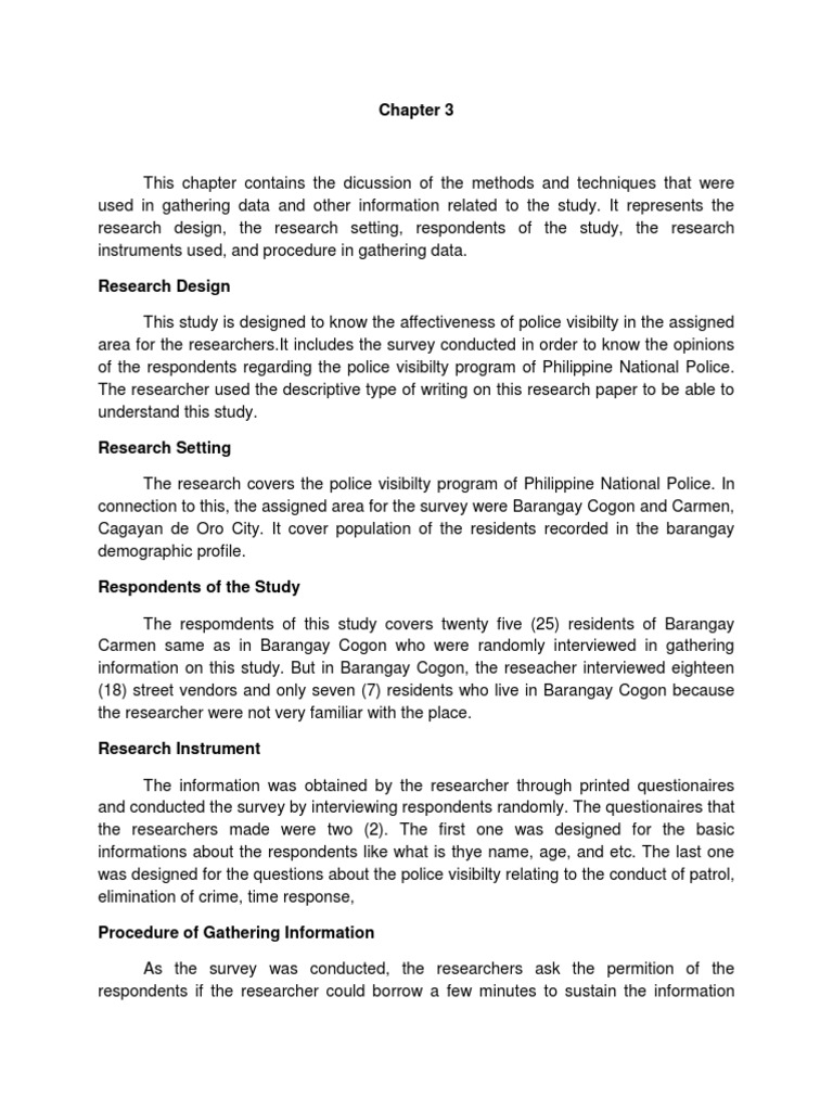 Chapter 3 | Download Free PDF | Questionnaire | Survey Methodology