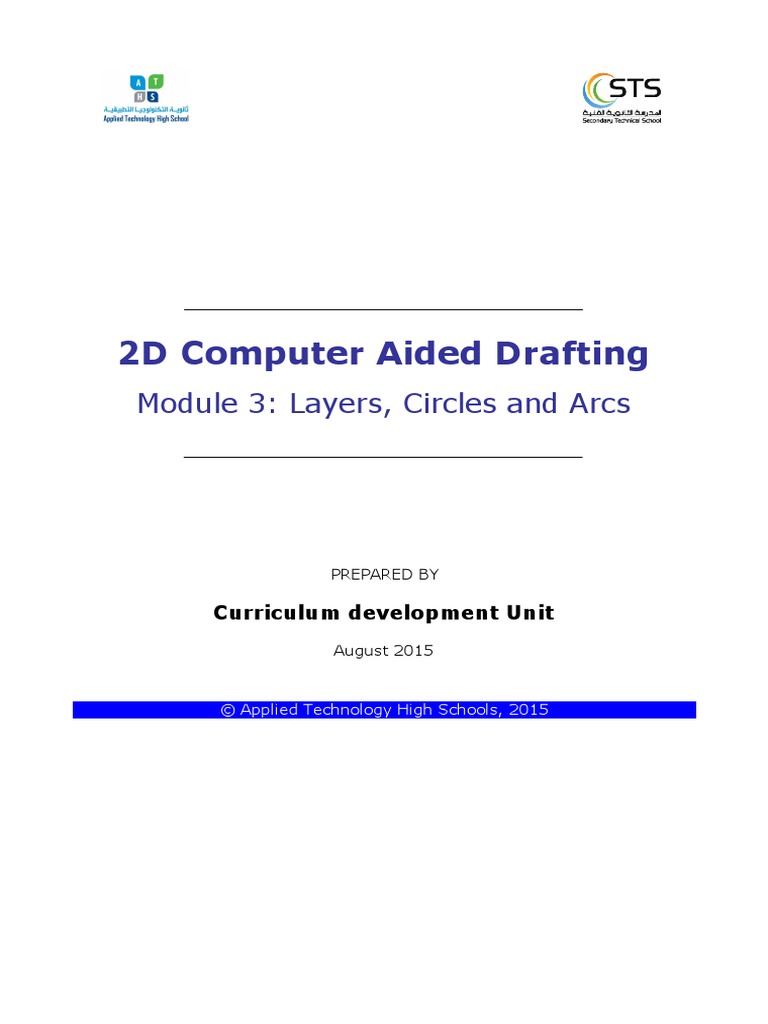 2D Computer Aided Drafting: Module 3: Layers, Circles and Arcs | PDF ...