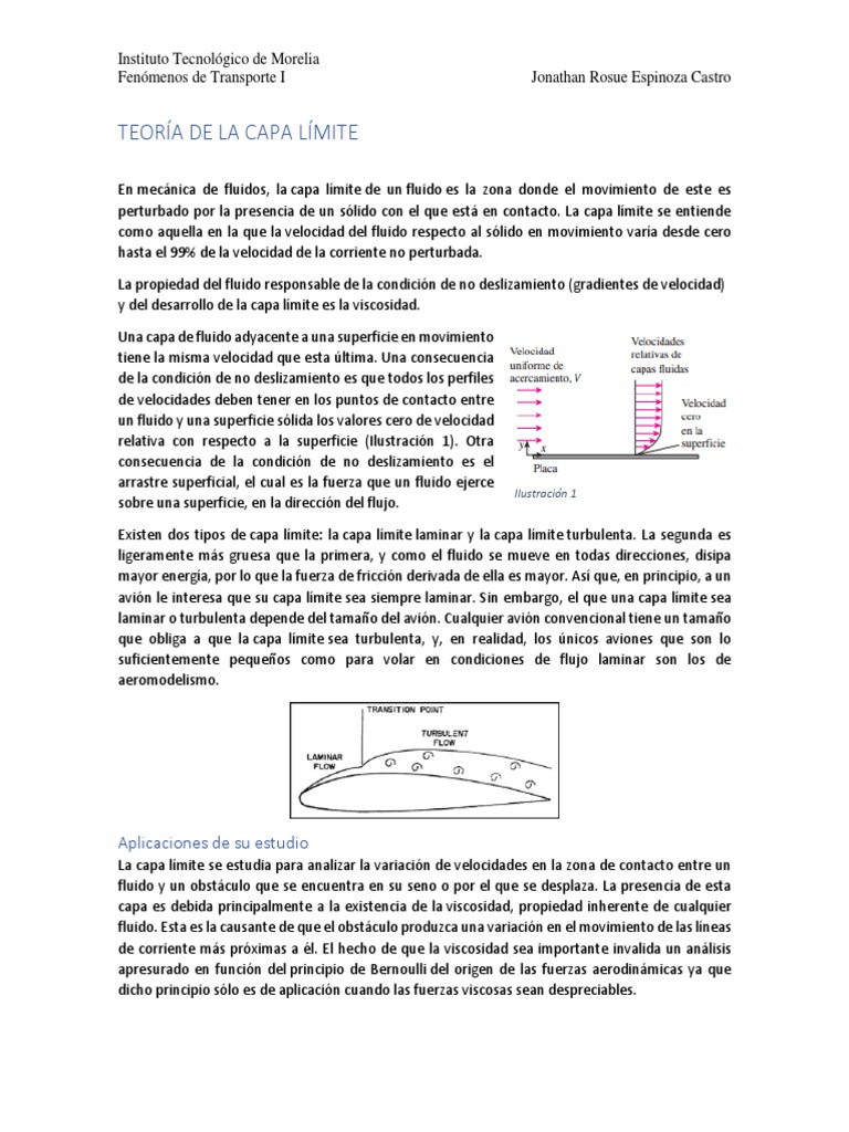 Teoría de La Capa Límite | PDF | Capa límite | Mecánica de fluidos