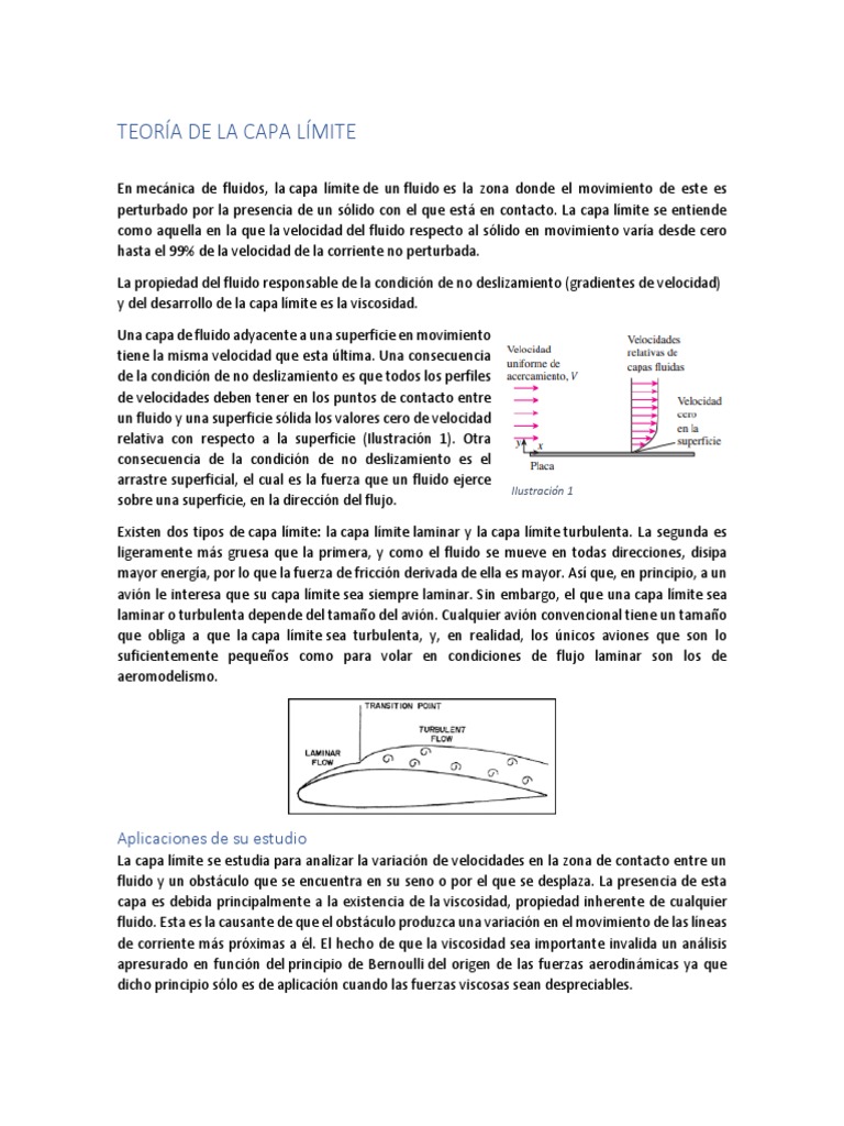 Teoría de La Capa Límite | PDF | Capa límite | Líquidos