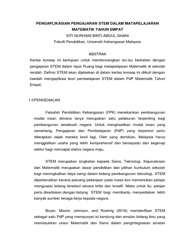 Kertas Konsep Stem | PDF