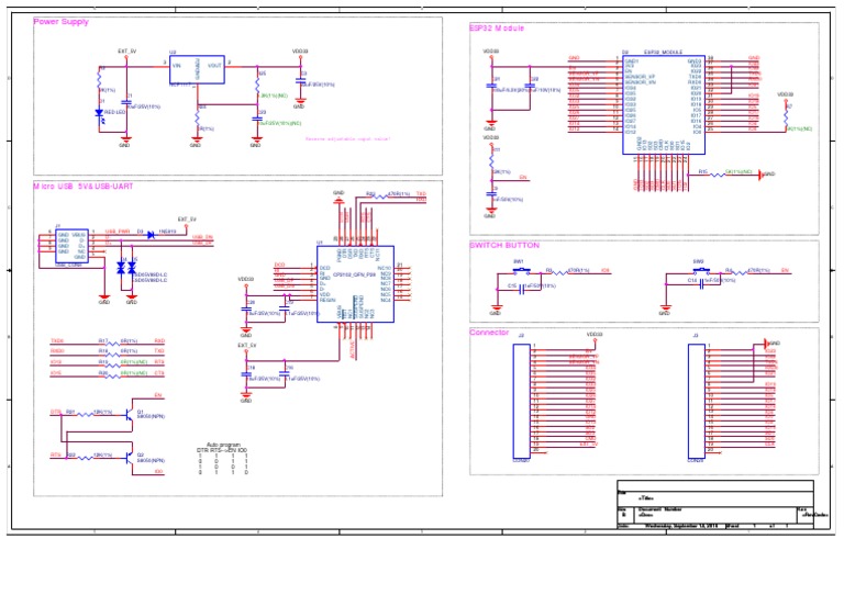 Schematic ESP32 Development Board V2 | PDF