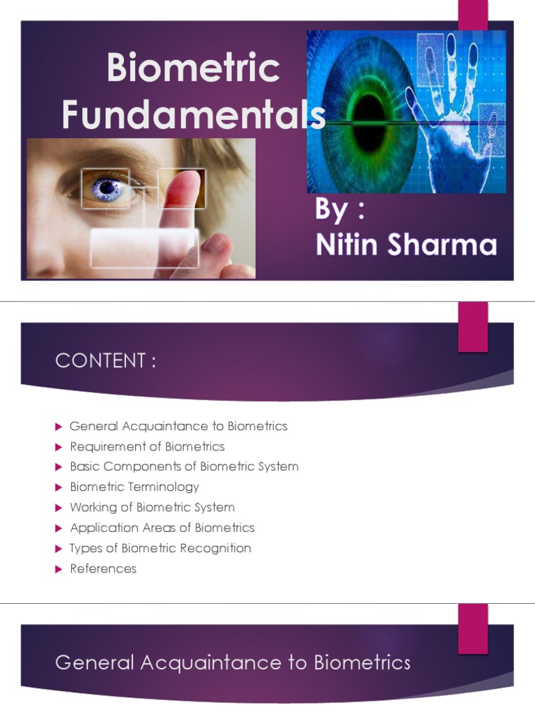 Biometric Fundamentals | PDF | Biometrics | Authentication