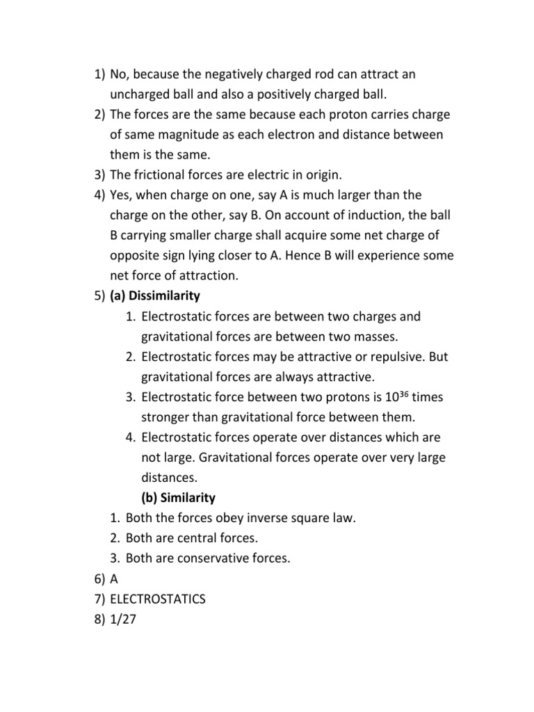 Conceptual (A) | PDF | Electric Charge | Electrostatics