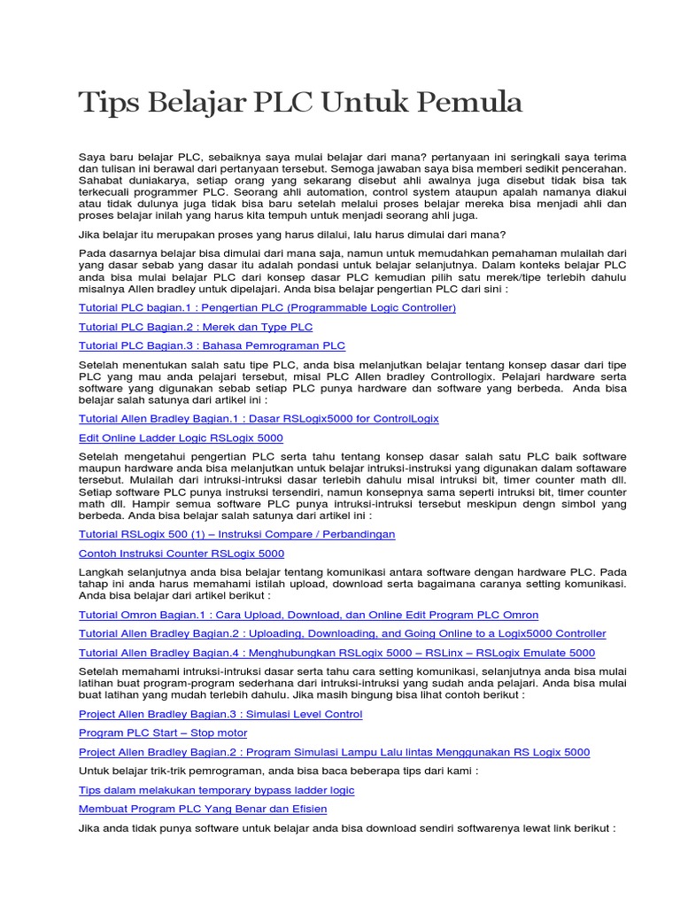 Pengenalan PLC | PDF