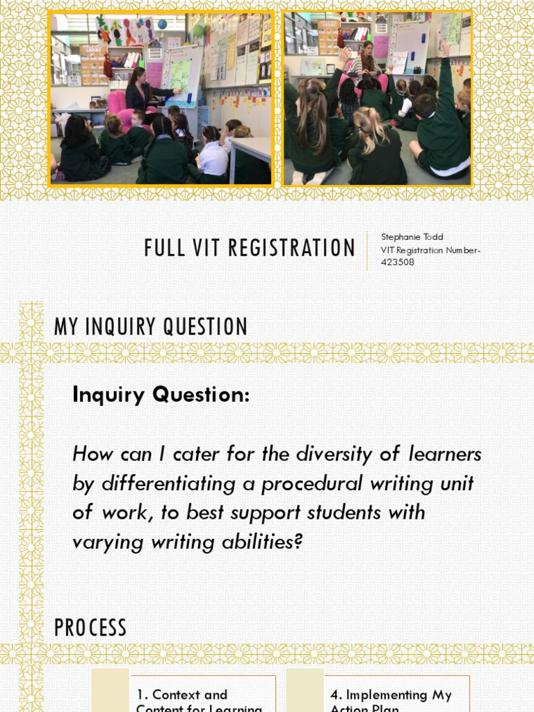 my full vit registration final | Educational Assessment | Pedagogy