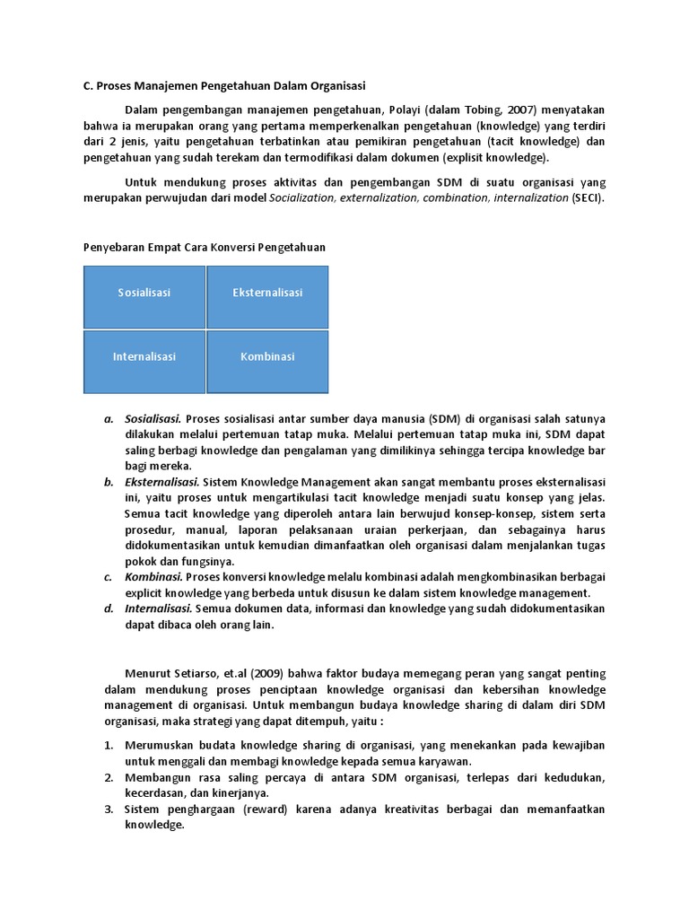 Rangkuman Knowledge Management | PDF