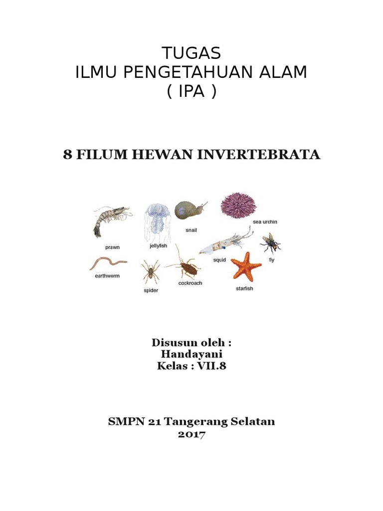 8 Filum Hewan Invertebrata | PDF