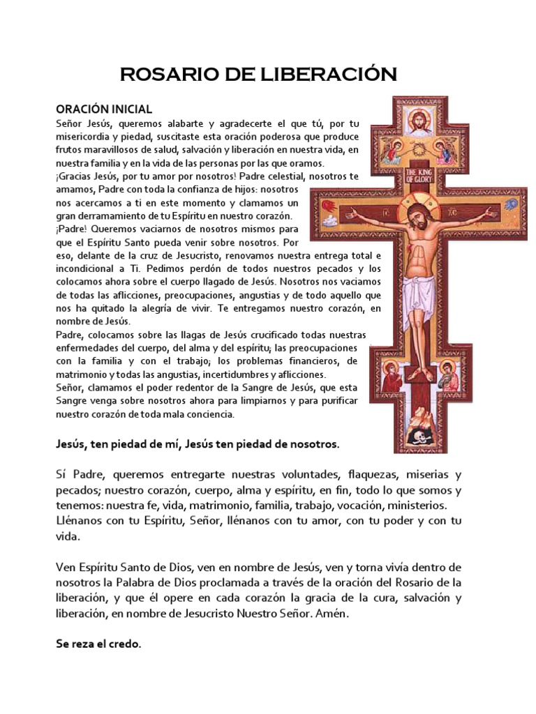 Rosario De Liberación Oración Orador Del Señor