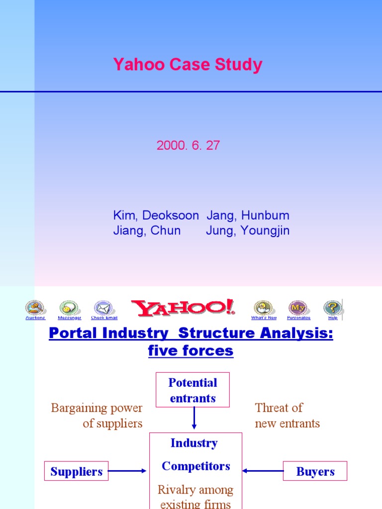 Yahoo Case Study: Kim, Deoksoon Jang, Hunbum Jiang, Chun Jung, Youngjin | PDF | Yahoo! | Msn