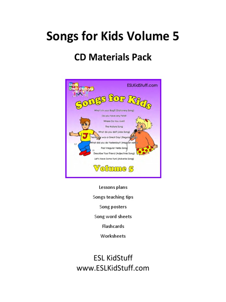 Song Material Pack Vol 05 HQN | PDF | Lesson Plan | English As A Second ...