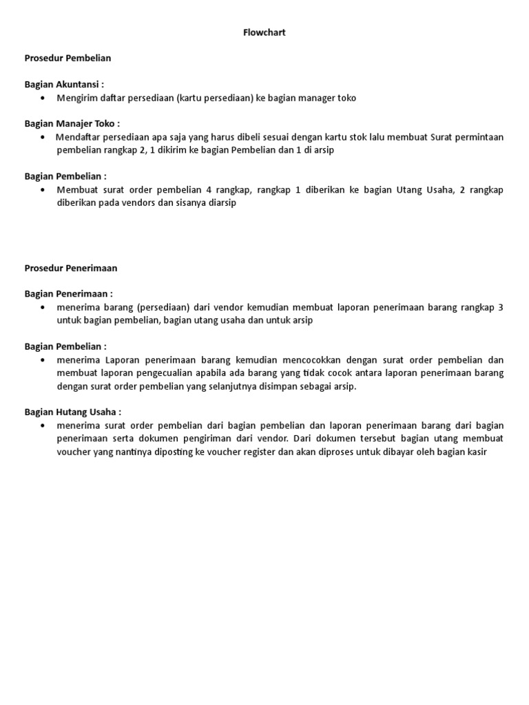 Flowchart Persediaan | PDF
