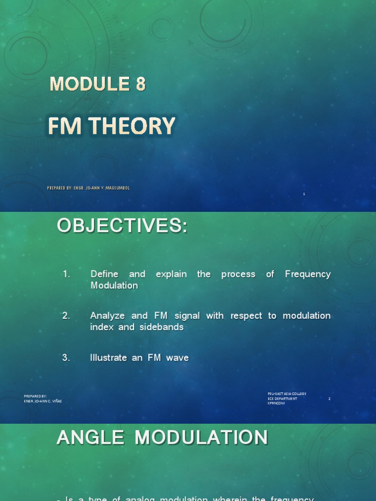 Module 9 FM THEORY PDF | PDF | Frequency Modulation | Modulation