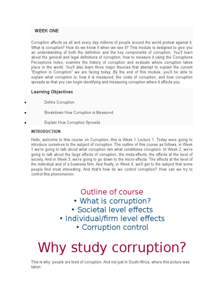 Understanding Corruption Basics | PDF | Bribery | Corruption