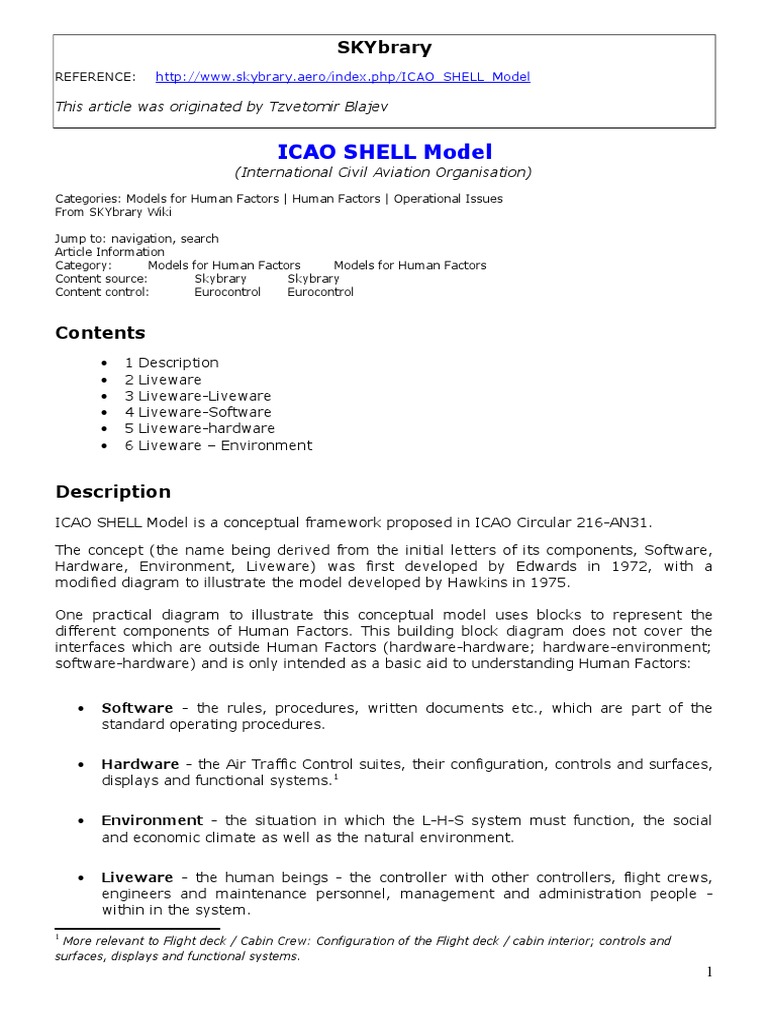 Shell Model ICAO | PDF | Systems Engineering | Computing