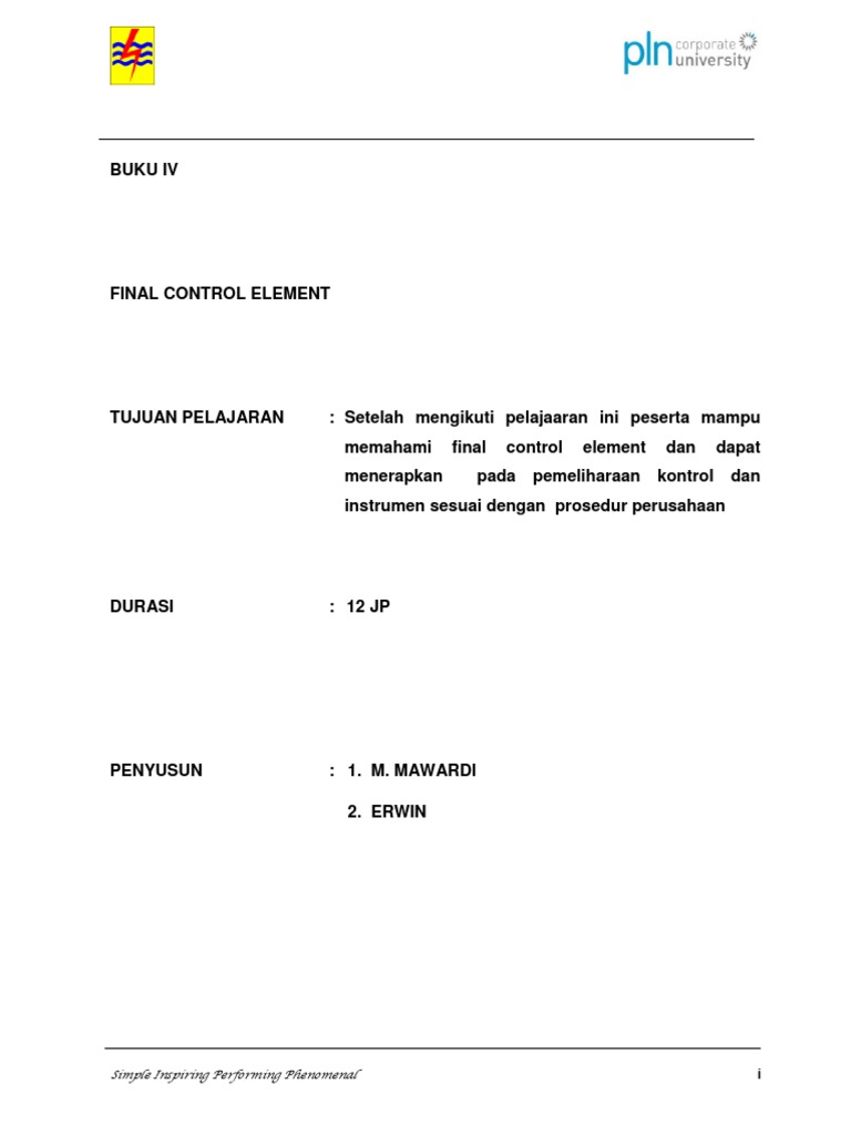 Buku 04 Final Control Element | PDF