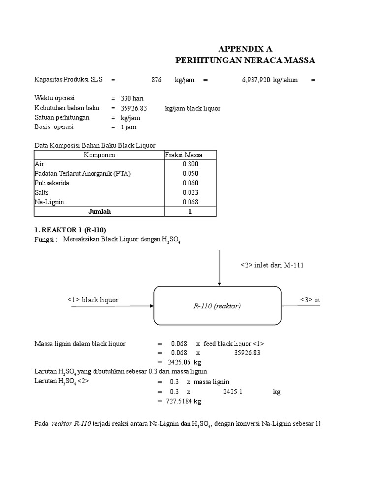 Neraca Massa Dan Energi (UTS) | PDF | Sains & Matematika