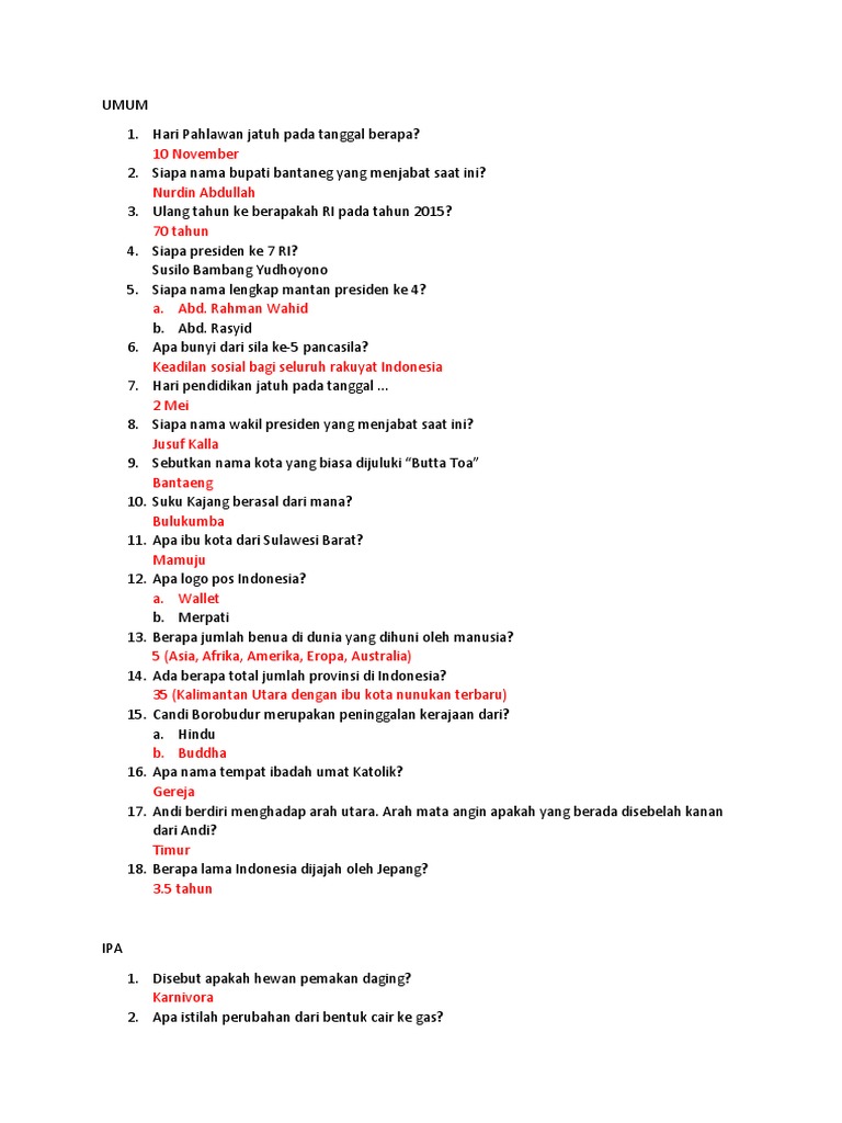 Soal Rangking 1 | PDF