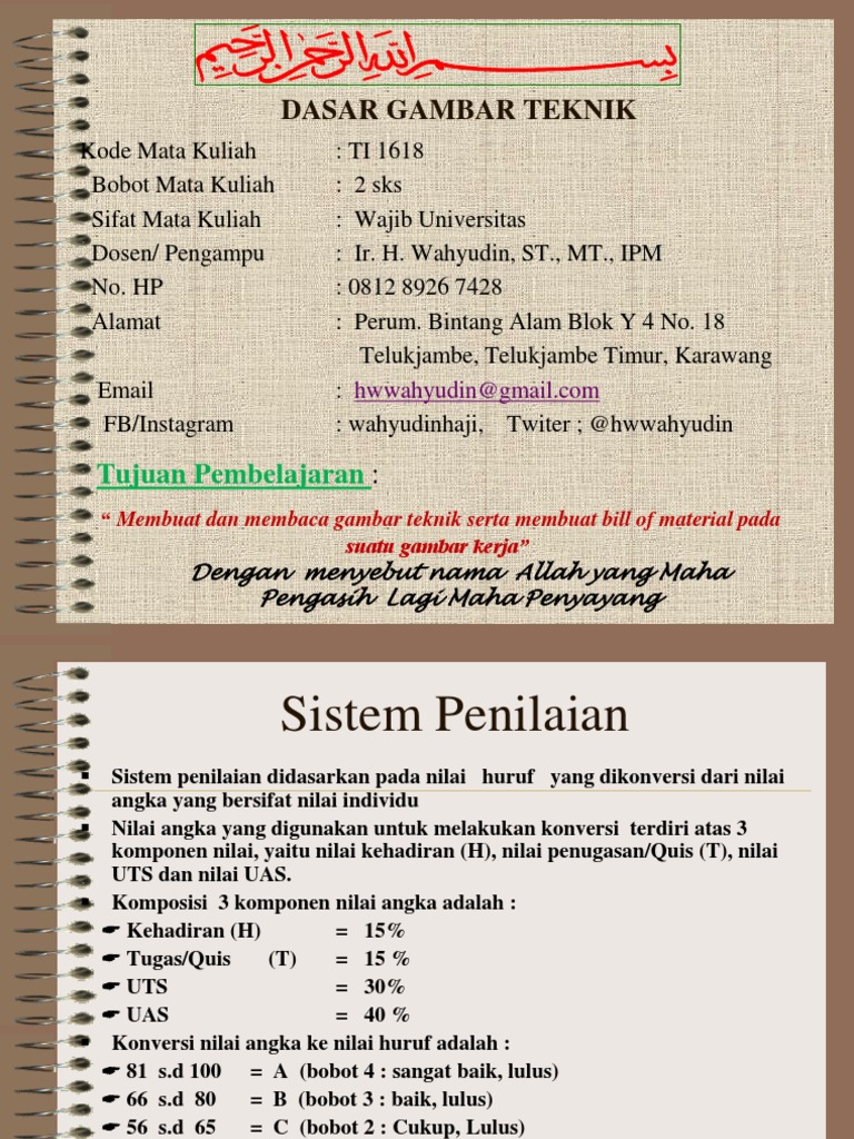 Panduan Dasar Gambar Teknik | PDF
