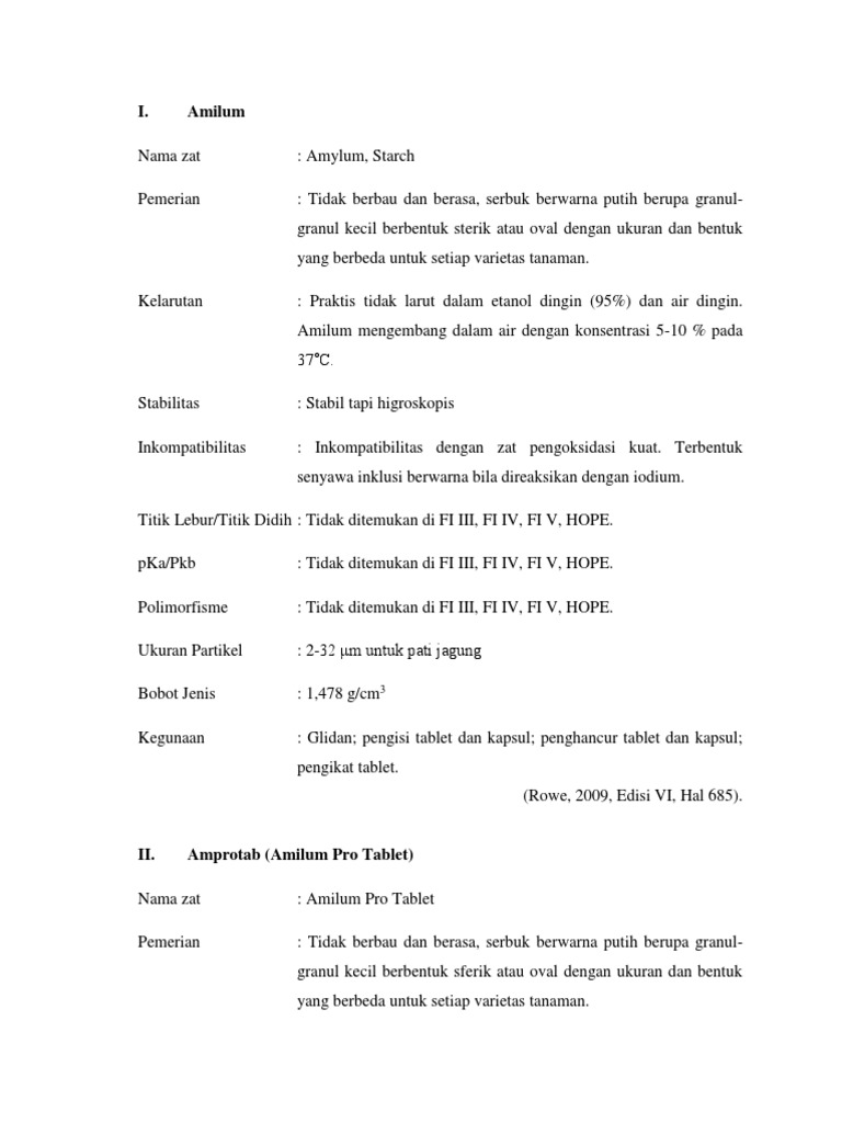Monografi Amilum | PDF