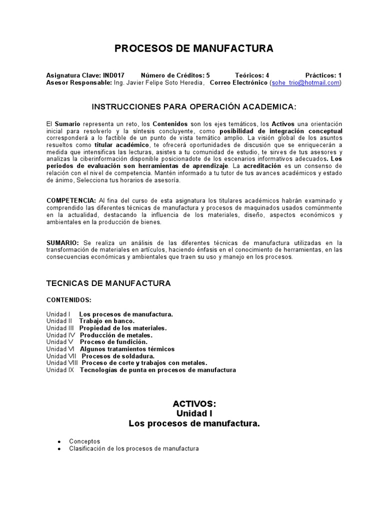 Procesos de Manufactura PDF | PDF | Soldadura | Construcción